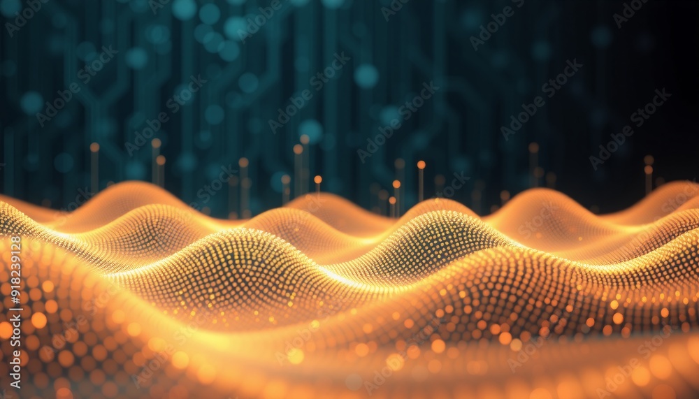 from a single core sound waves morph into a complex array of digital ...