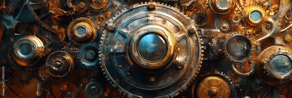 Steampunk Gear Machine Background - A intricate steampunk design with ...