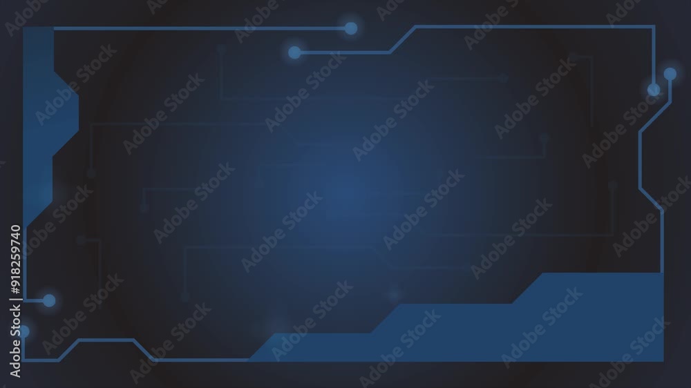 Animated Futuristic Hud Background With Advanced Technology Loop