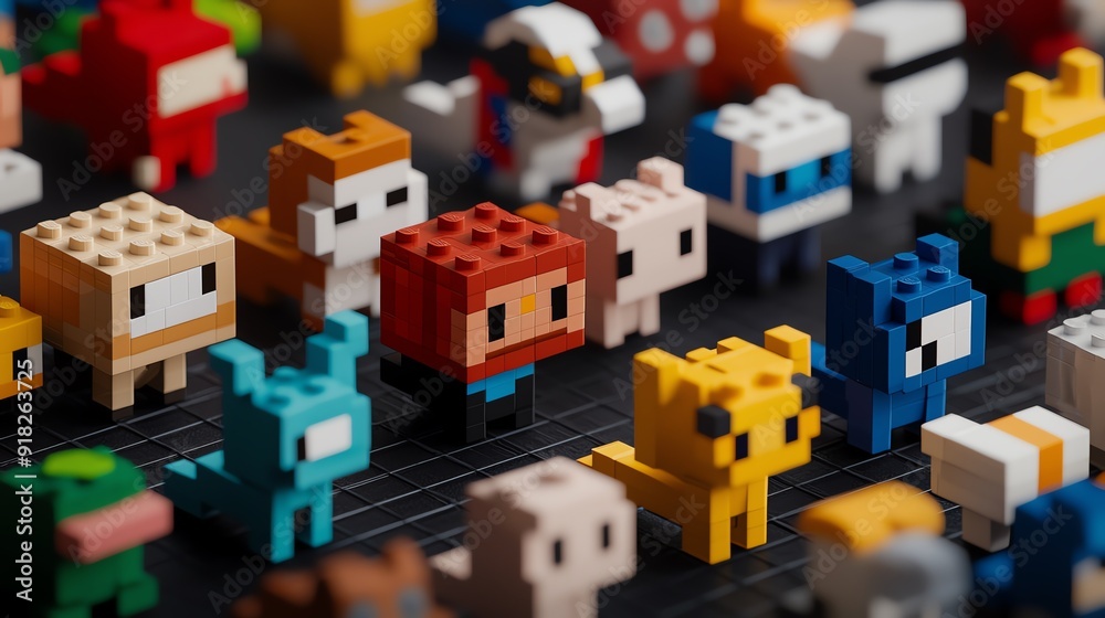 Pixel art character sprites in various poses Stock Illustration | Adobe ...