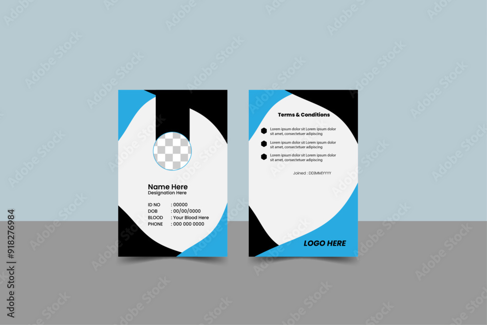 Modern Identity Card.Modern and minimalist id card template,Creative id ...