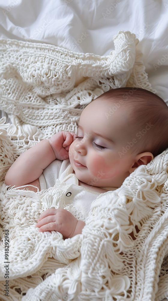 Baby arrival card with a classic and timeless look a writing space on ...