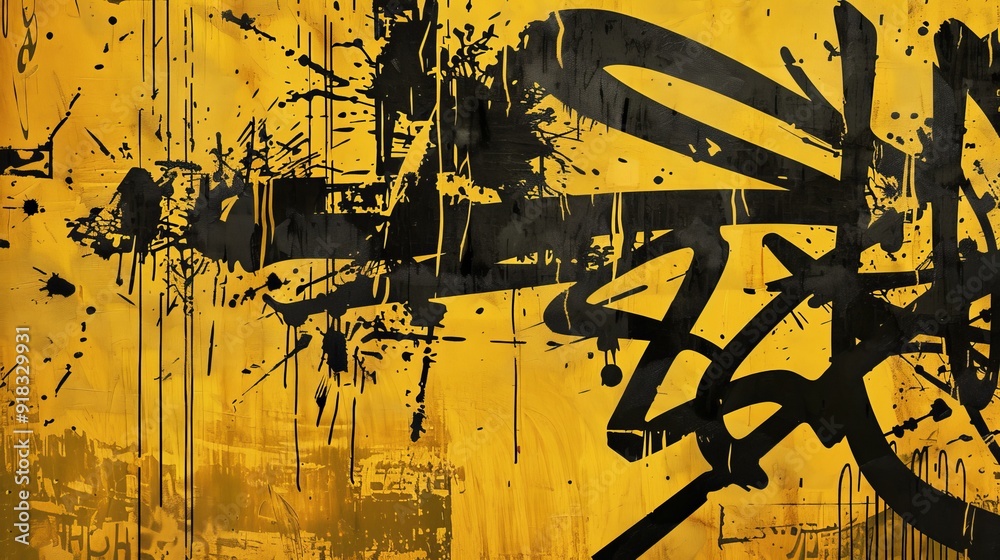 Urban Street Art Graffiti Punk Poster Featuring Grunge and Halftone ...