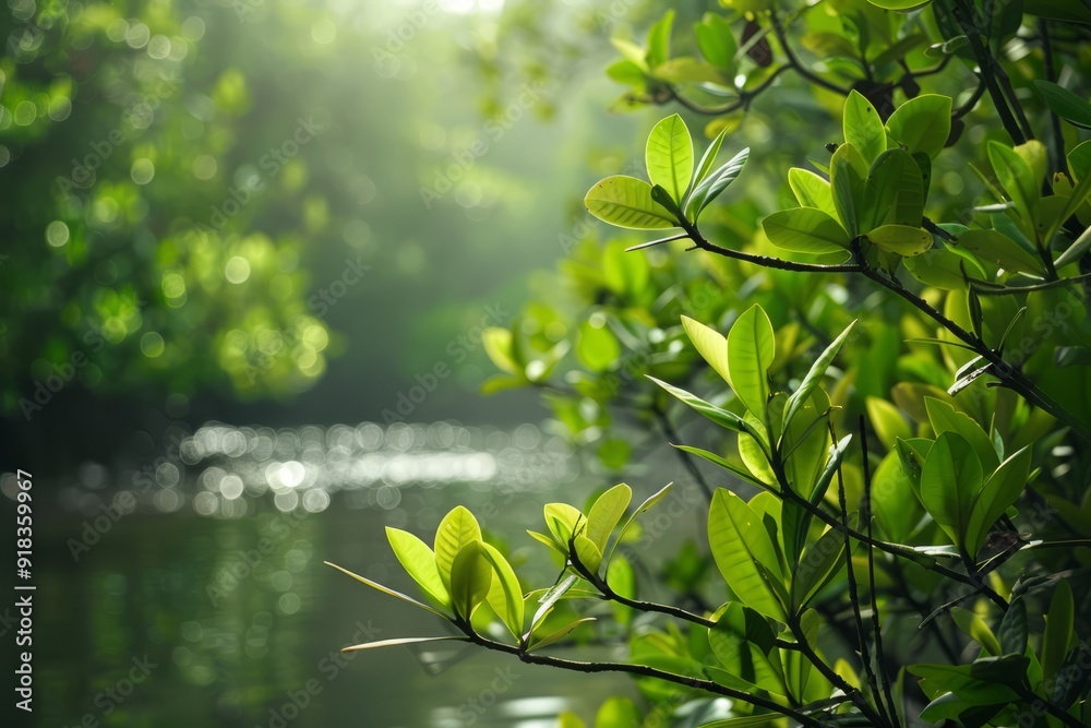 Coastal habitat preservation.Mangrove ecosystem.Coastal reforestation.A ...