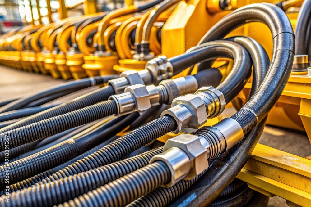 Rugged hydraulic hoses with integrated pressure sensor and fittings ...