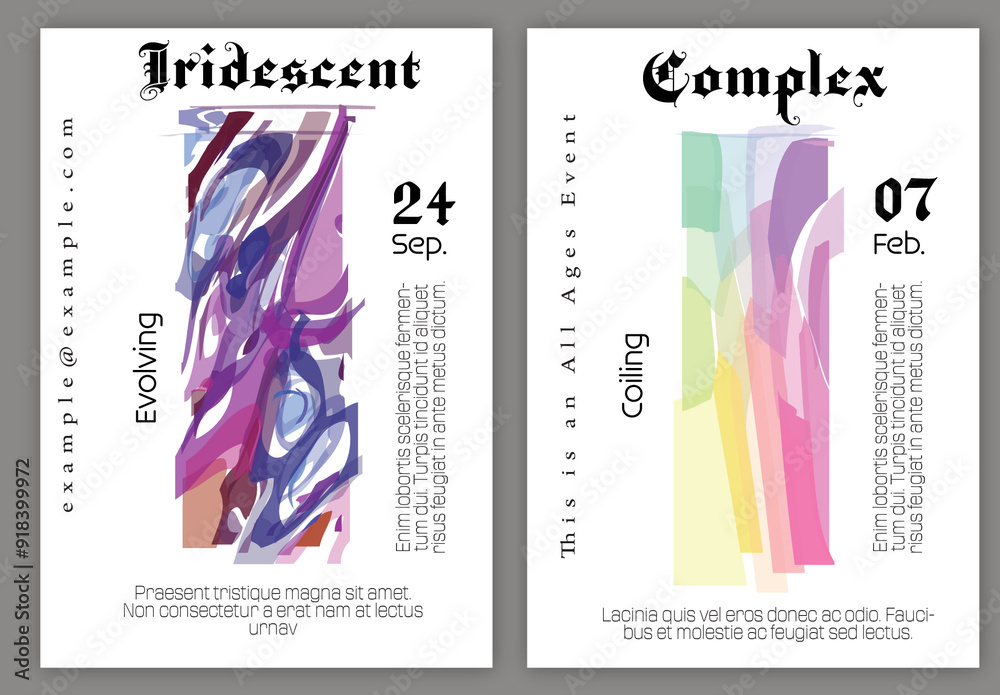 Flyer A4 with Abstract Shuttered Glass Shape Simple on White Background ...
