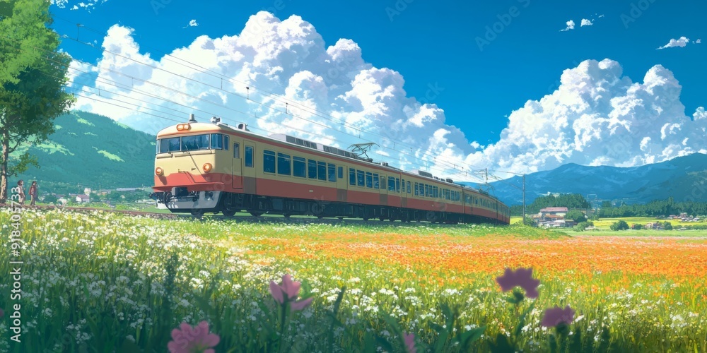 Whimsical Animated Train Journey: A Playful Illustration of a ...