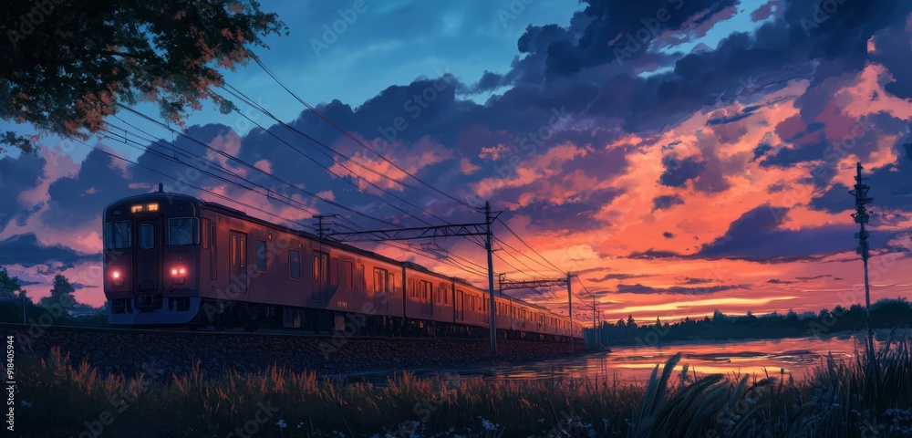Whimsical Animated Train Journey: A Playful Illustration of a ...