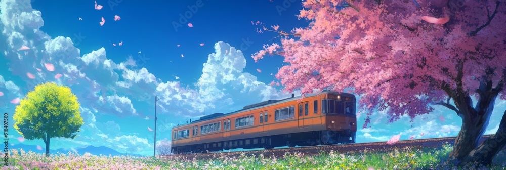 Whimsical Animated Train Journey: A Playful Illustration of a ...