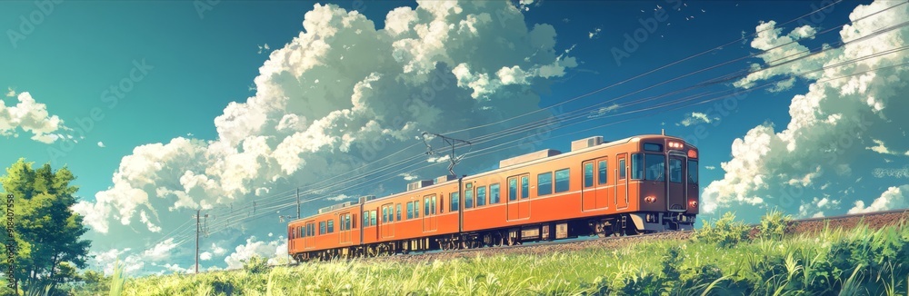 Whimsical Animated Train Journey: A Playful Illustration of a ...