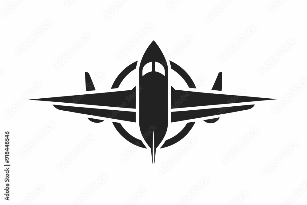 Plane logo design simple icon silhouette black,Airplane,A minimalist ...