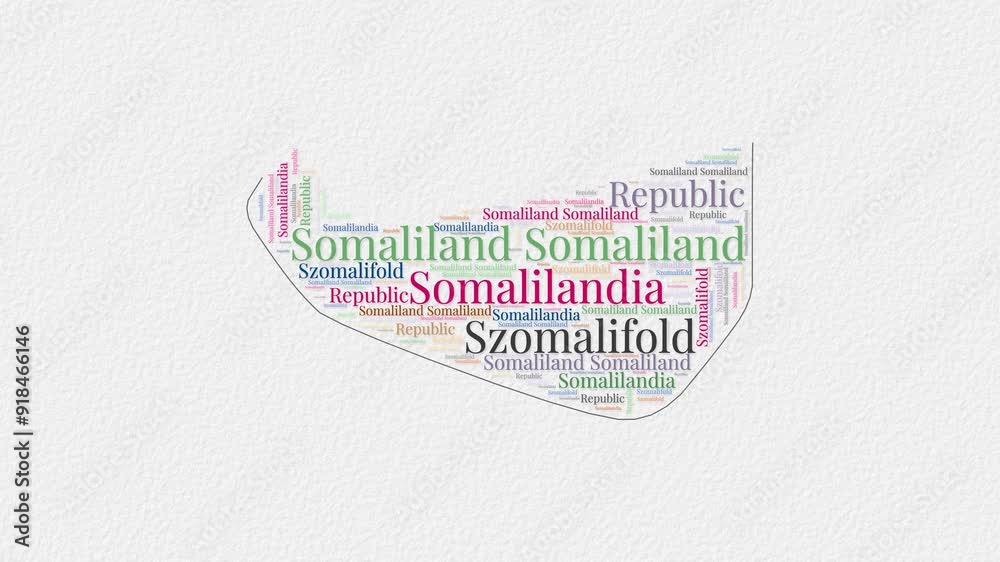 Somaliland logo animation. Somaliland boundary word cloud animation ...