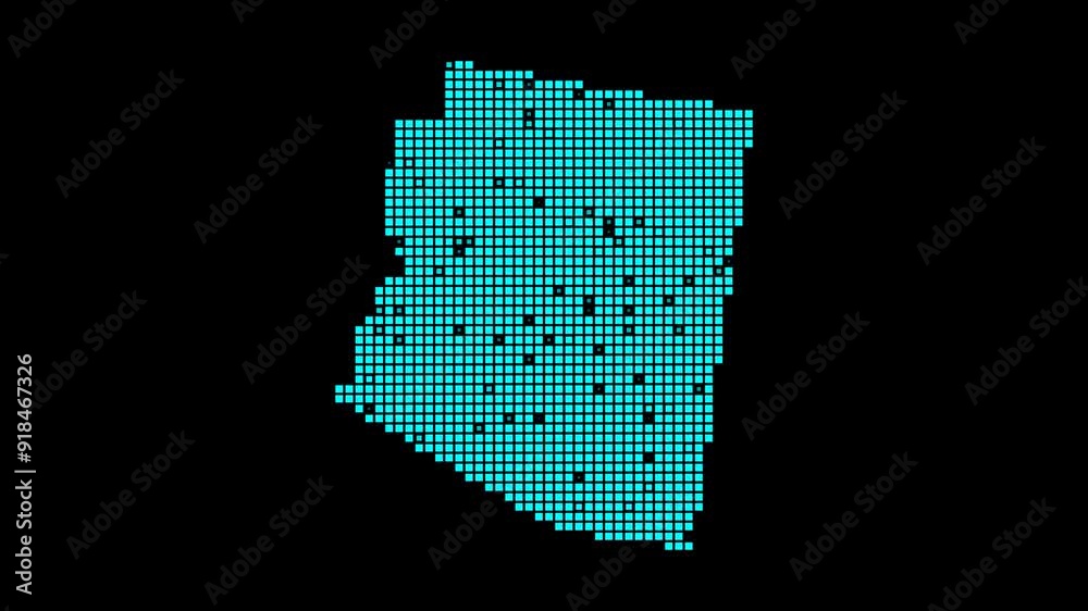 Arizona digital map. Map of Arizona in dotted style. Shape of the US ...