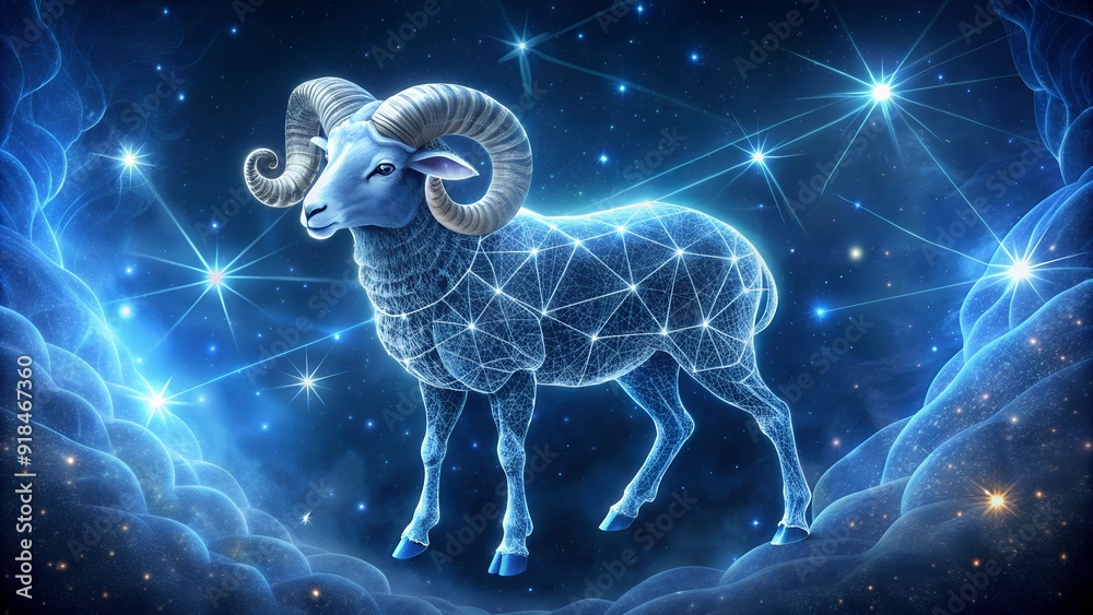Aries Constellation: The Ram's Bold Symbolism in Astrology Stock ...