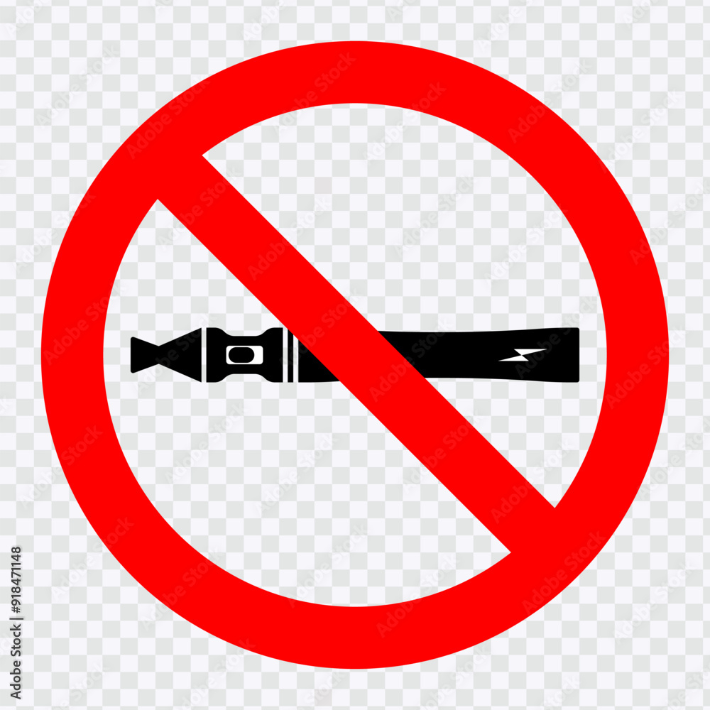 "No smoking and no vaping sign vector. Clear, bold icons for prohibited ...
