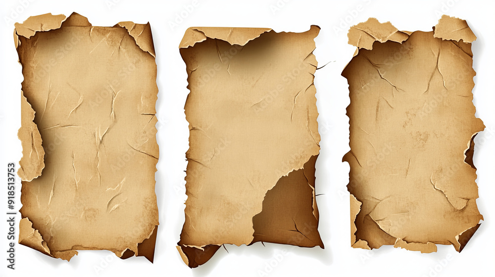 Vector torn paper, including edges in PNG format. Features torn ...