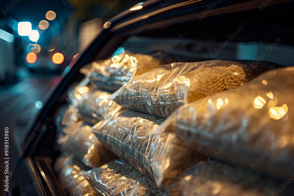 Border guards searches investigation the car whose driver tried loaded ...