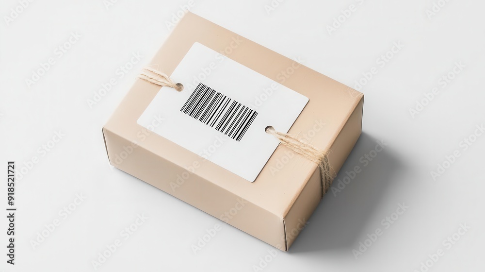 Simple shipping label design with just the address and barcode ...