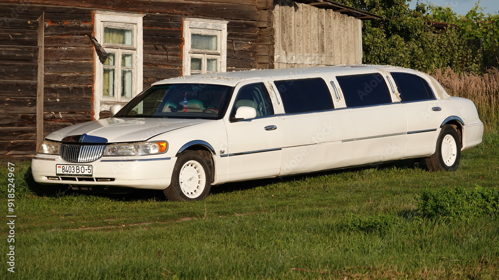 Minsk region, Belarus - 08.08.2024: "Russian Gopnik Style". Huge old ...