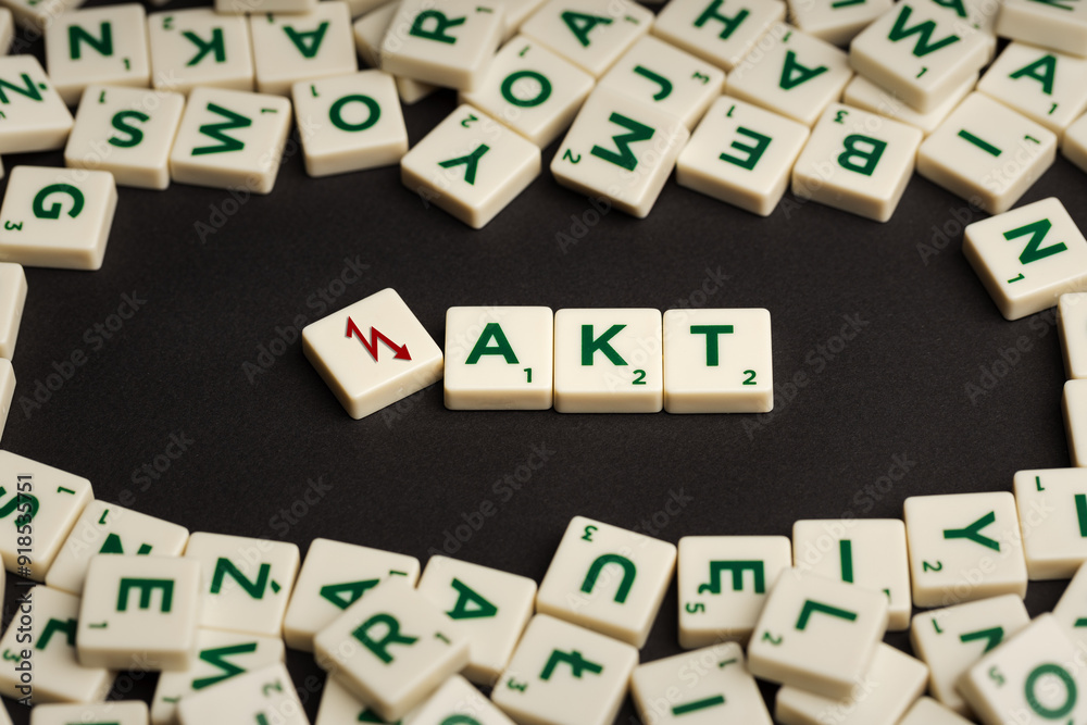 warsaw, poland - 11 08 2024: The inscription "AKT" arranged from the ...