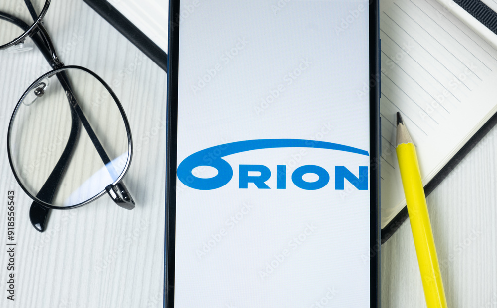 New York, USA - 1 August 2024: Orion Corporation Logo on Phone Screen ...
