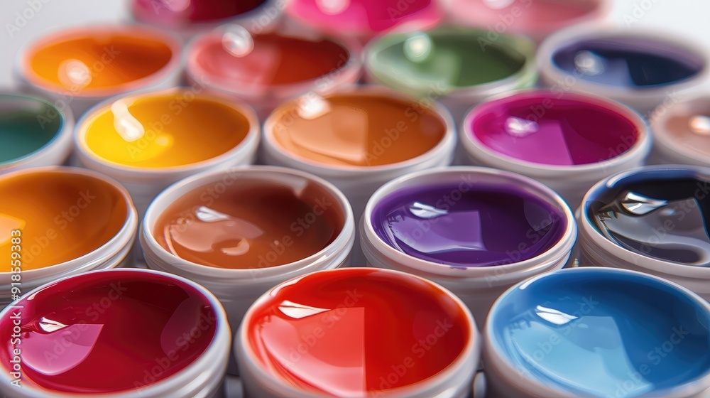 Nail polish color palette, realistic style. Generative AI. Stock Photo ...