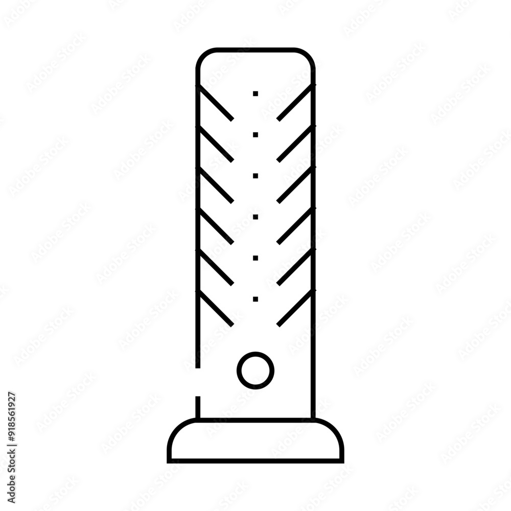 column fan line icon vector. column fan sign. isolated contour symbol ...