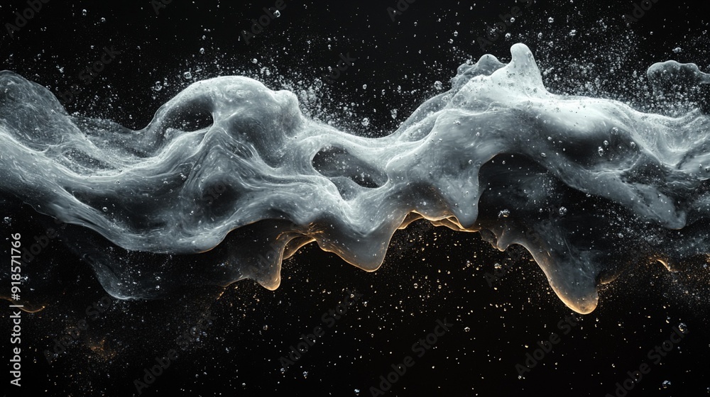 3D Frozen Smoke: Dripping Liquid Texture Isolated for Futuristic and ...
