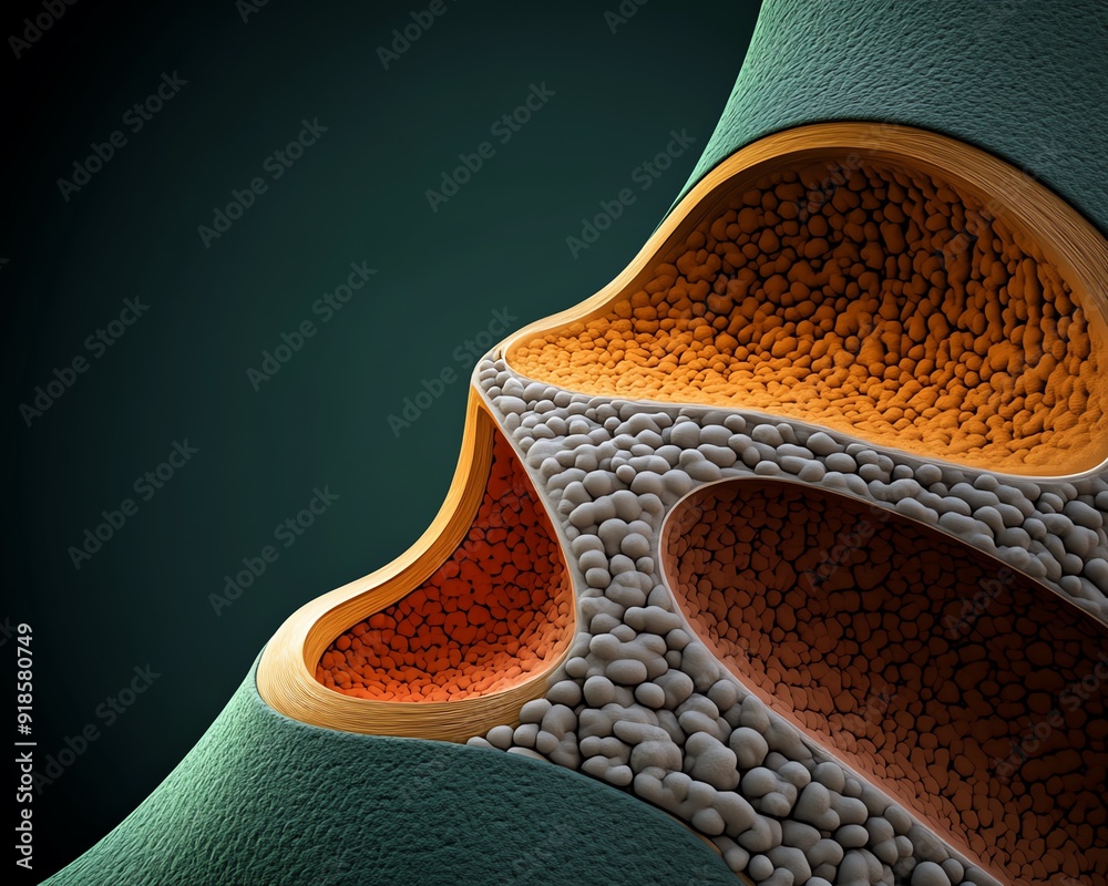 Detailed view of the mucous membranes in the nasal cavity, highlighting ...