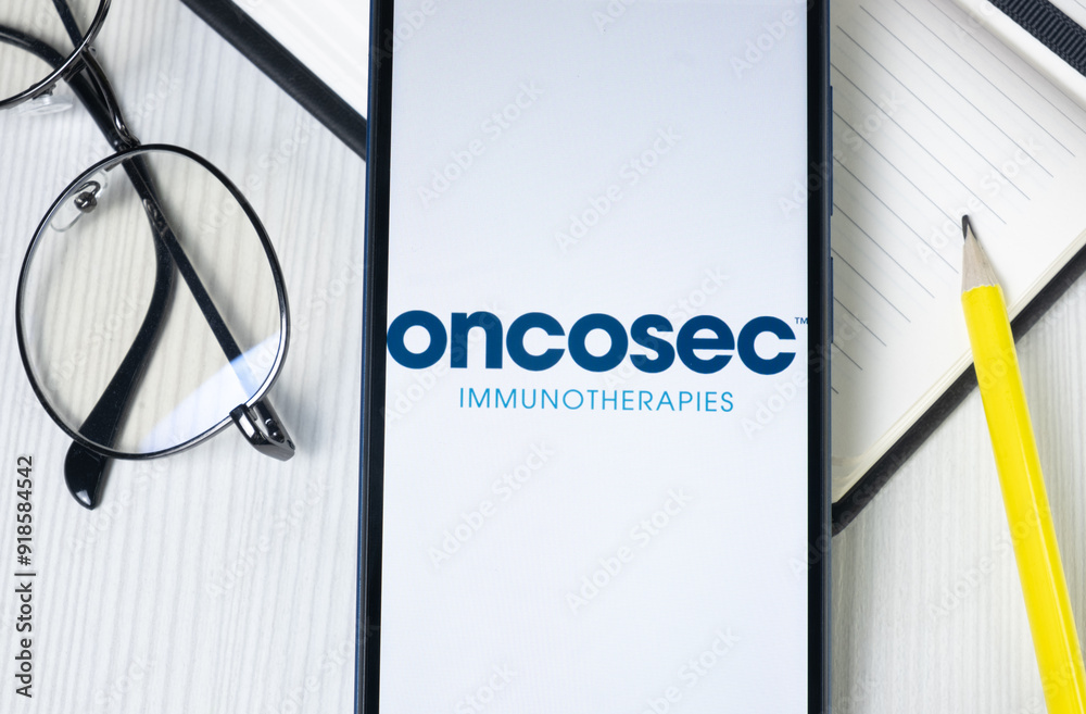 New York, USA - 1 August 2024: OncoSec Logo on Phone Screen, Company ...