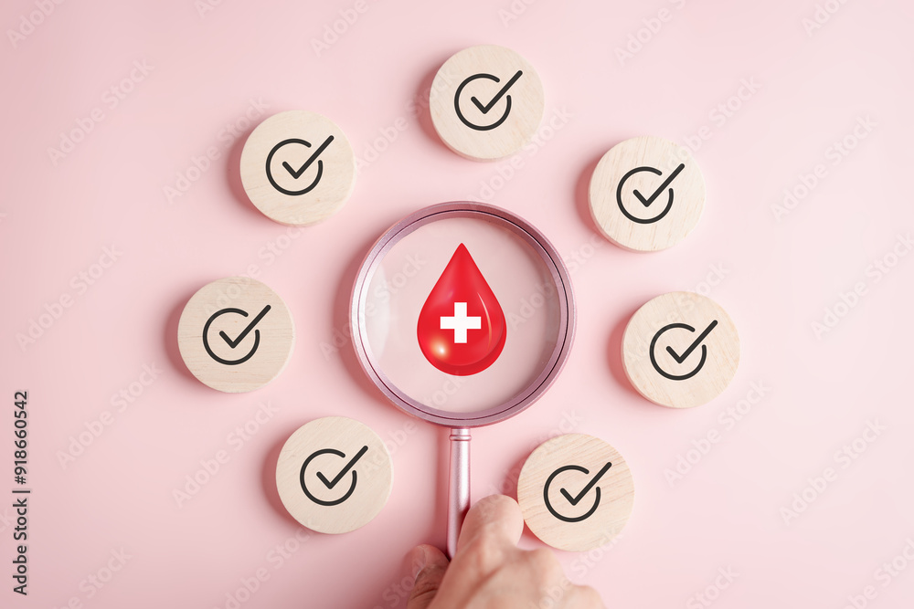 Blood checkup with hospital concept, blood donation, blood transfusion ...