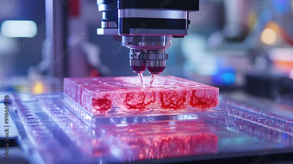 Bioprinting: 3D Printing of Human Tissues - A detailed visual of a ...