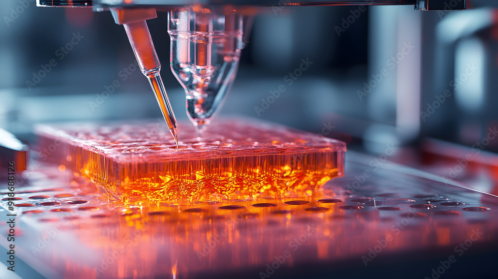 Bioprinting: 3D Printing of Human Tissues - A detailed visual of a ...