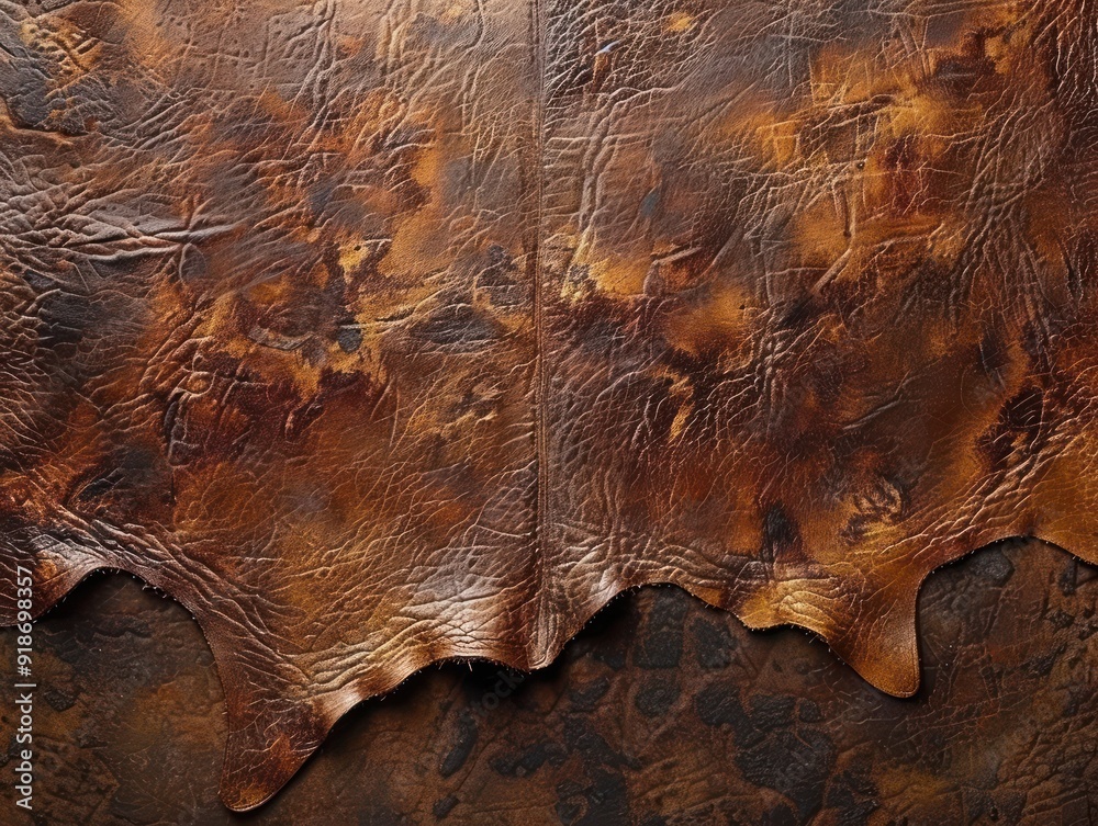 Authentic Western Frontier Leather Hide, Rustic Brown Cowhide Rug for ...