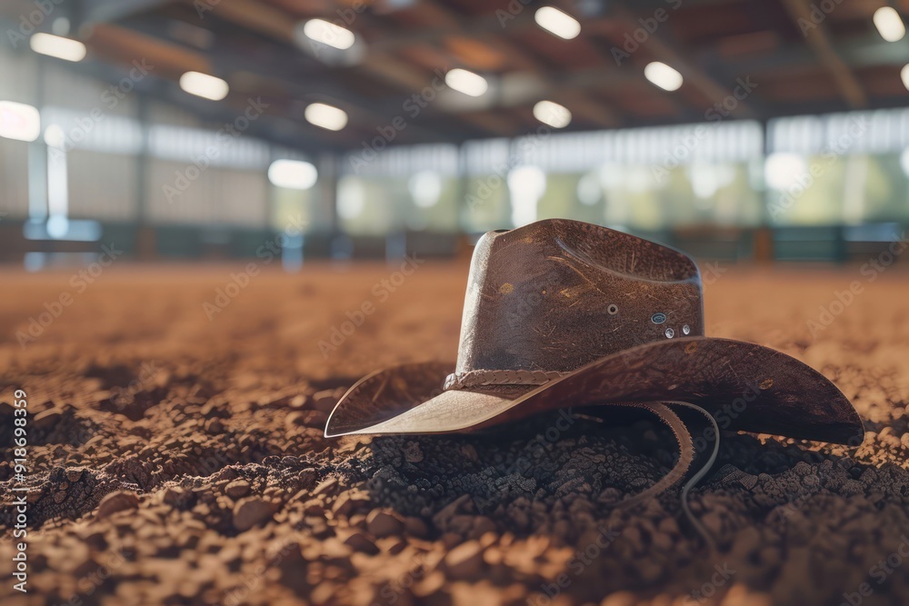 Cowboy Hat in Rodeo Arena A Symbol of Competition and Western Heritage ...