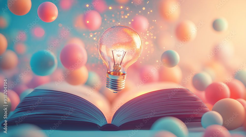 High resolution image depicting visual art of an open book with ...