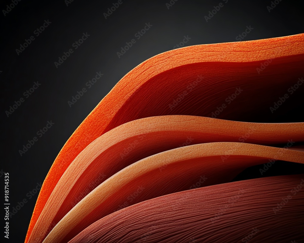 Closeup of the mesenteric muscles supporting the intestines ...