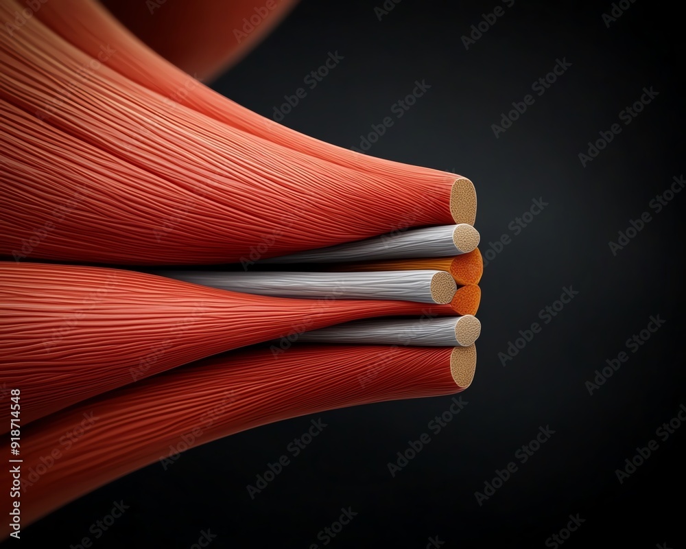 Closeup of the mesenteric muscles supporting the intestines ...