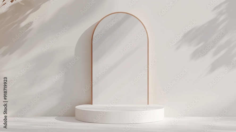 Blank circular store signage design mockup isolated, metal freestanding ...