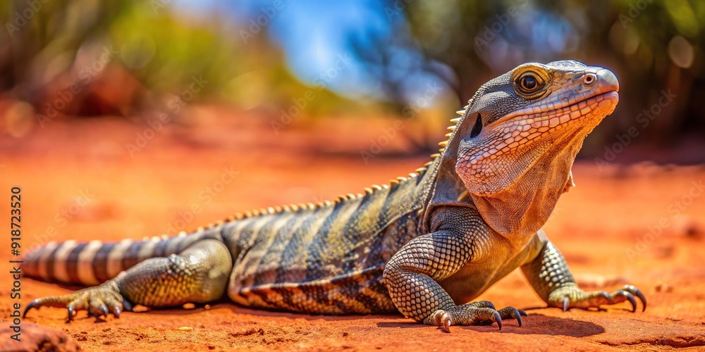 Large, predatory lizard native to Australia, with a robust body, long ...