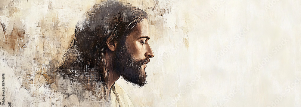 Contemporary interpretation of Jesus Christ in Impressionist style ...