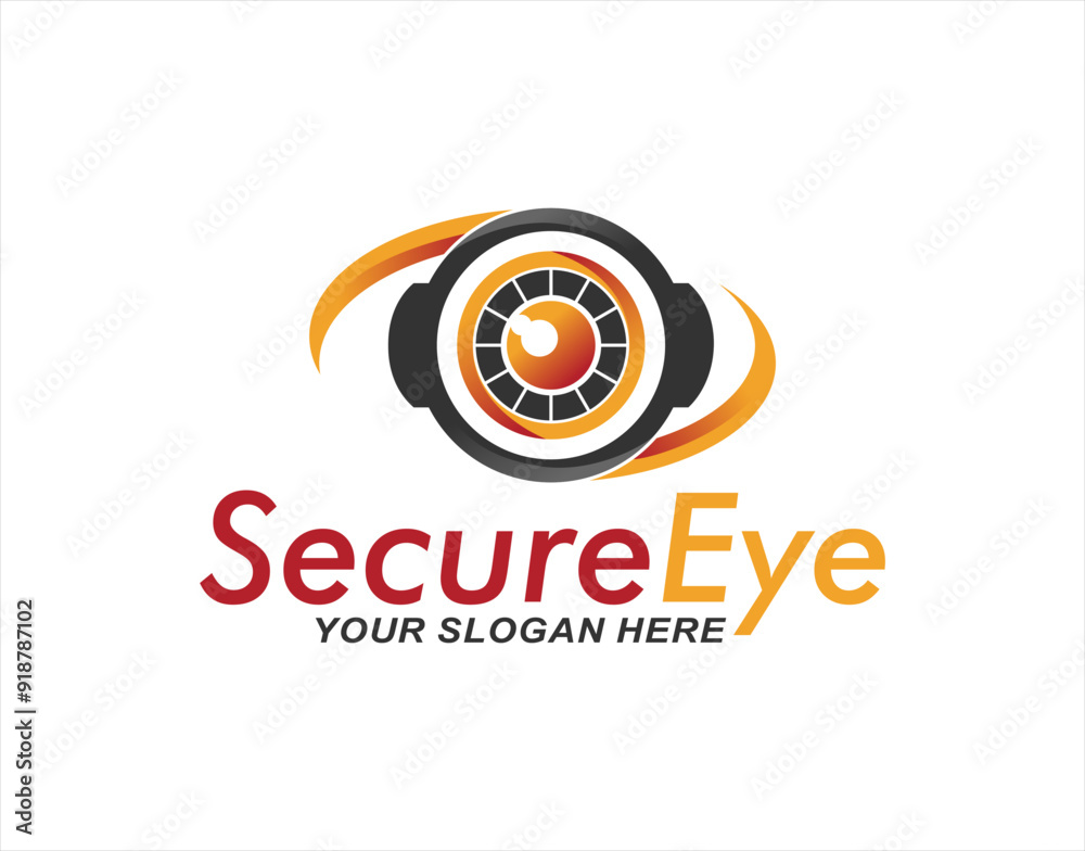cctv spy camera logo icon symbol emblem modern template vector ...