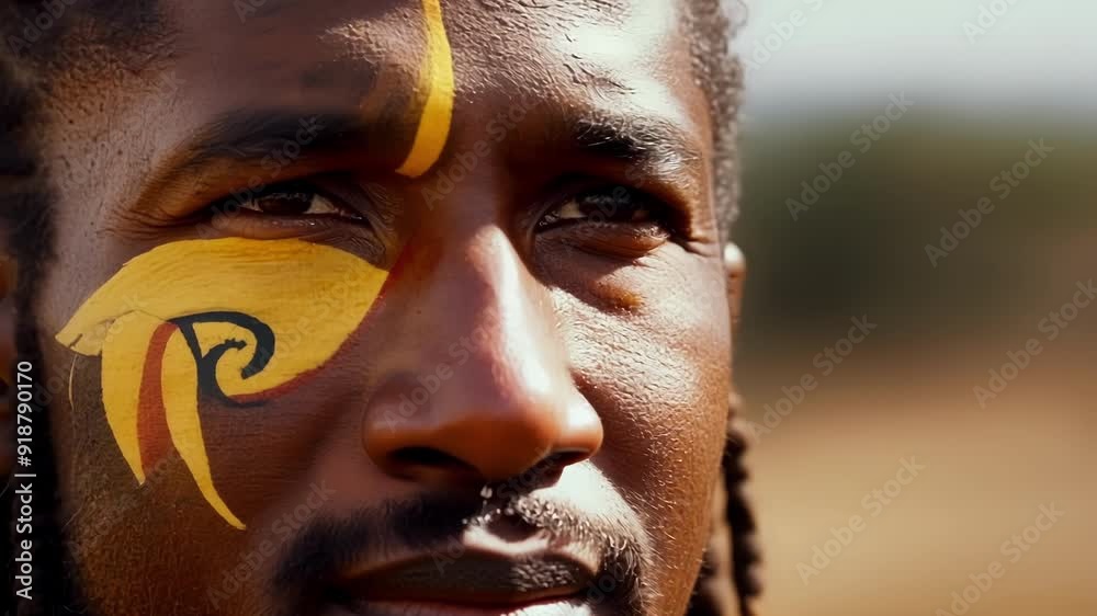 The Native American Braves face is a canvas of cultural pride with each ...