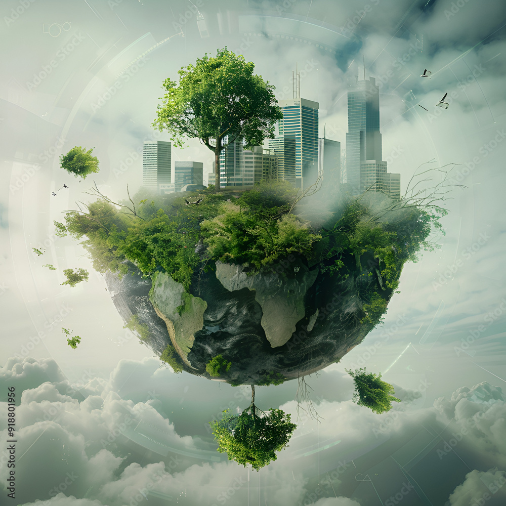 Earth Day Hand holding crystal earth globe glass Environment day save ...