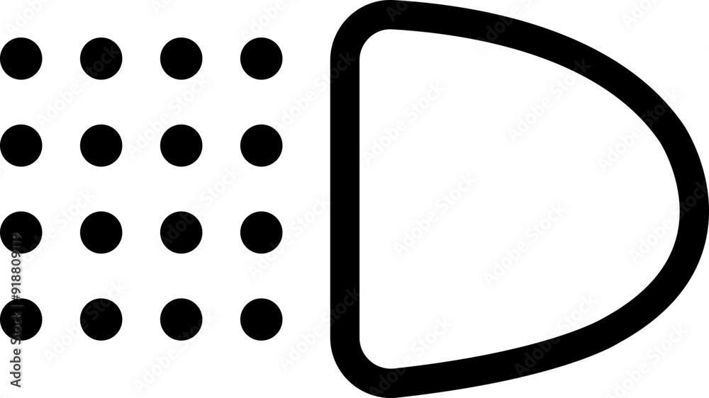 Headlight, light indicator dashboard linear icon. Vector high beam. Car ...