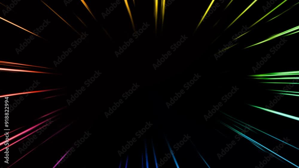 Diagonal Anime Speed lines in Black and White, Radial Comic Light Speed ...