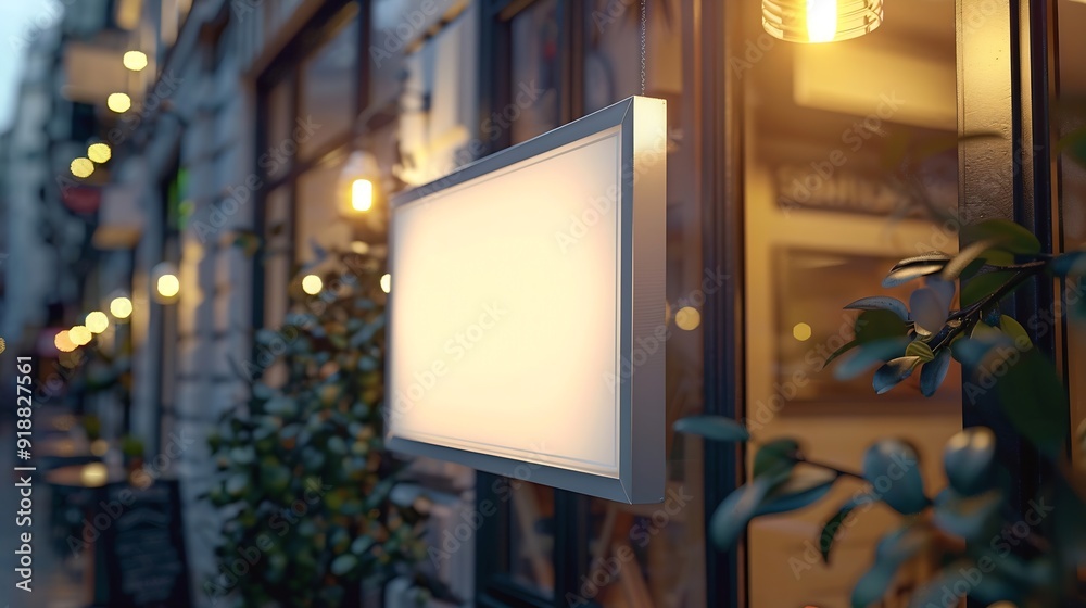 Blank store sign design mockup isolated Clear shop signage template ...