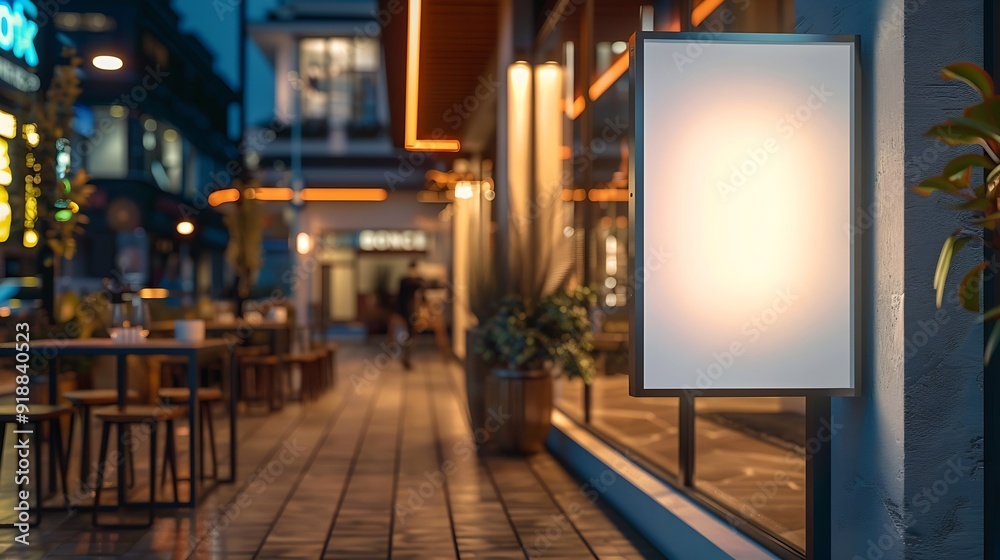Blank store sign design mockup isolated Clear shop signage template ...