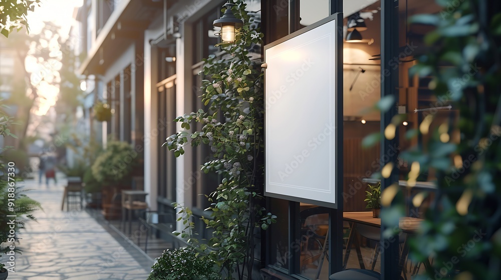 Blank store sign design mockup isolated Clear shop signage template ...