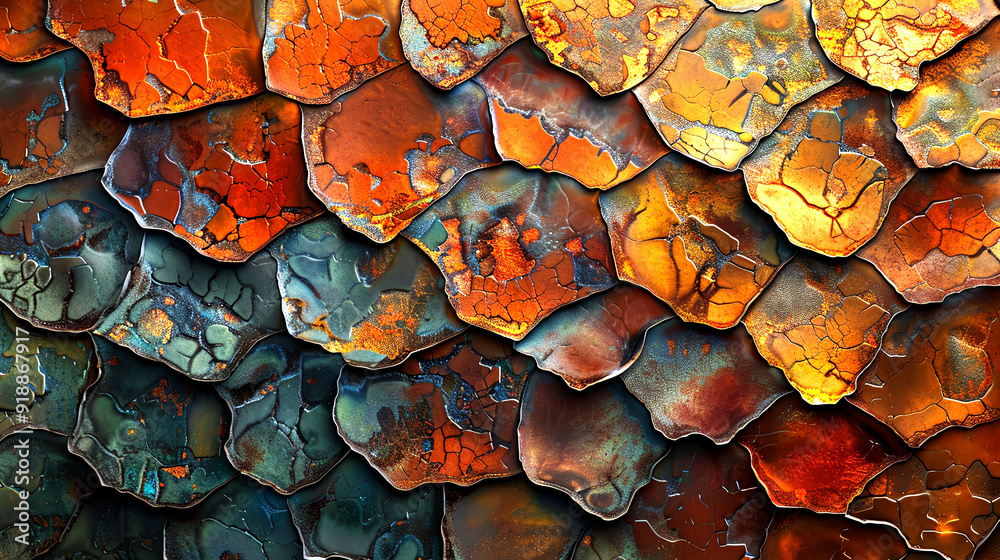 High-resolution capture of rust and patina on metal, abstract patterns ...